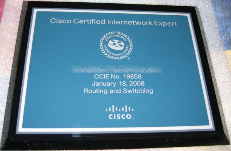 CCIE Plaque has finally arrived: Rogers CCIE Blog